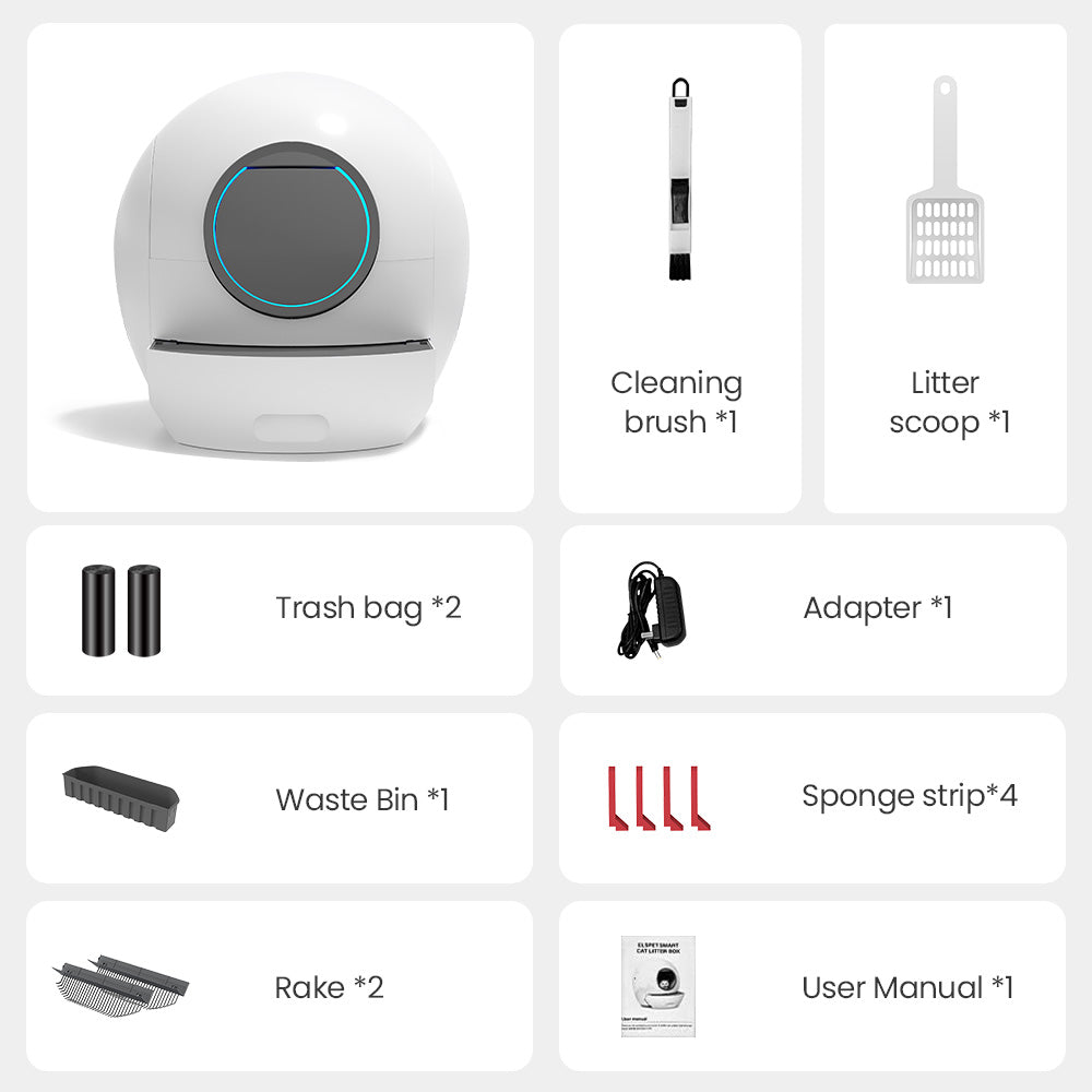 Els Pet Spaceship Self Cleaning Litter Box – elspet uk